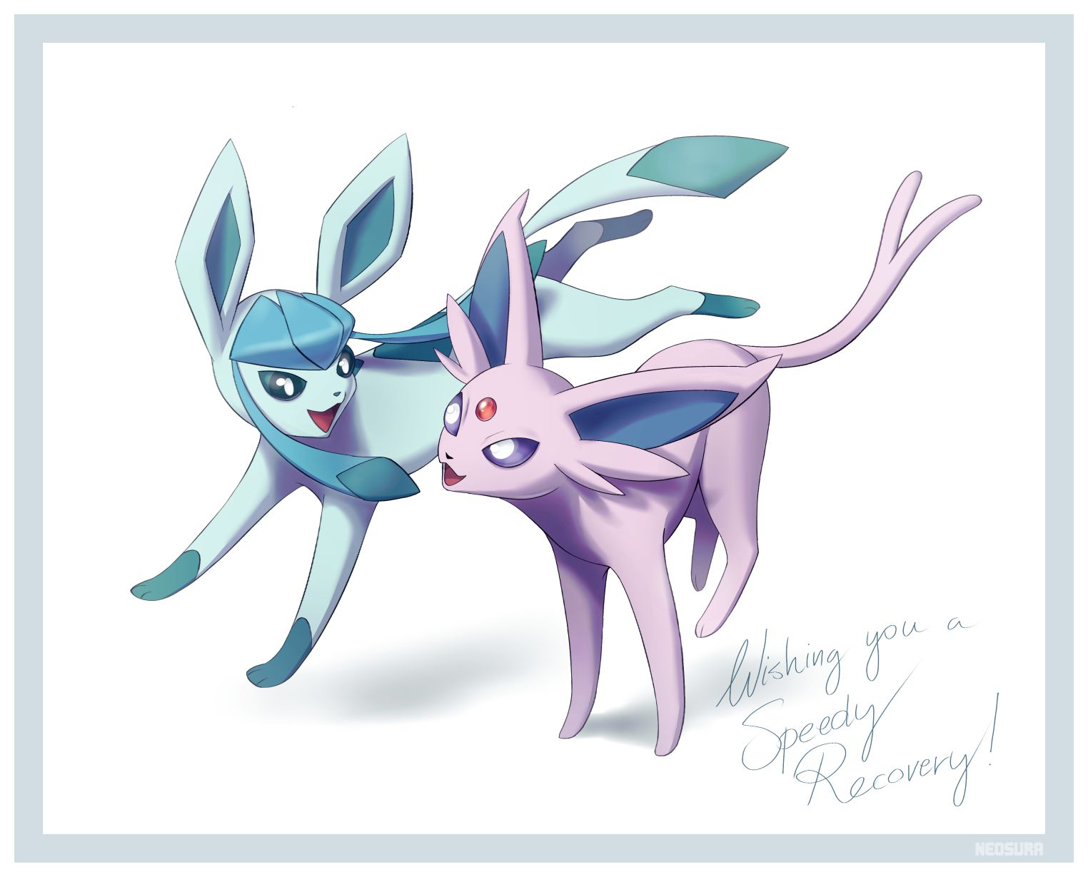 Glaceon and Espeon by @Sheiya – Sheezy.Art