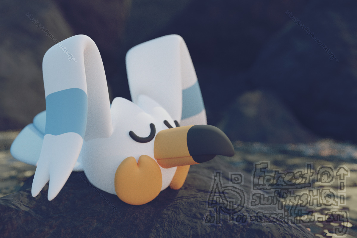 [3d] wingull in yuka morii style by @forest – Sheezy.Art