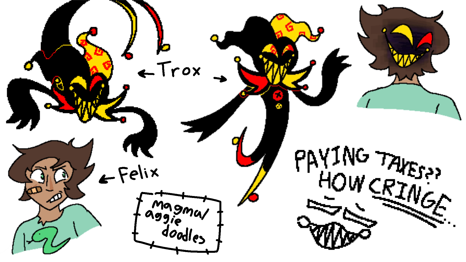 Magma/Aggie Doodles #1 - Felix and Trox by @legolegoparty129 – Sheezy.Art