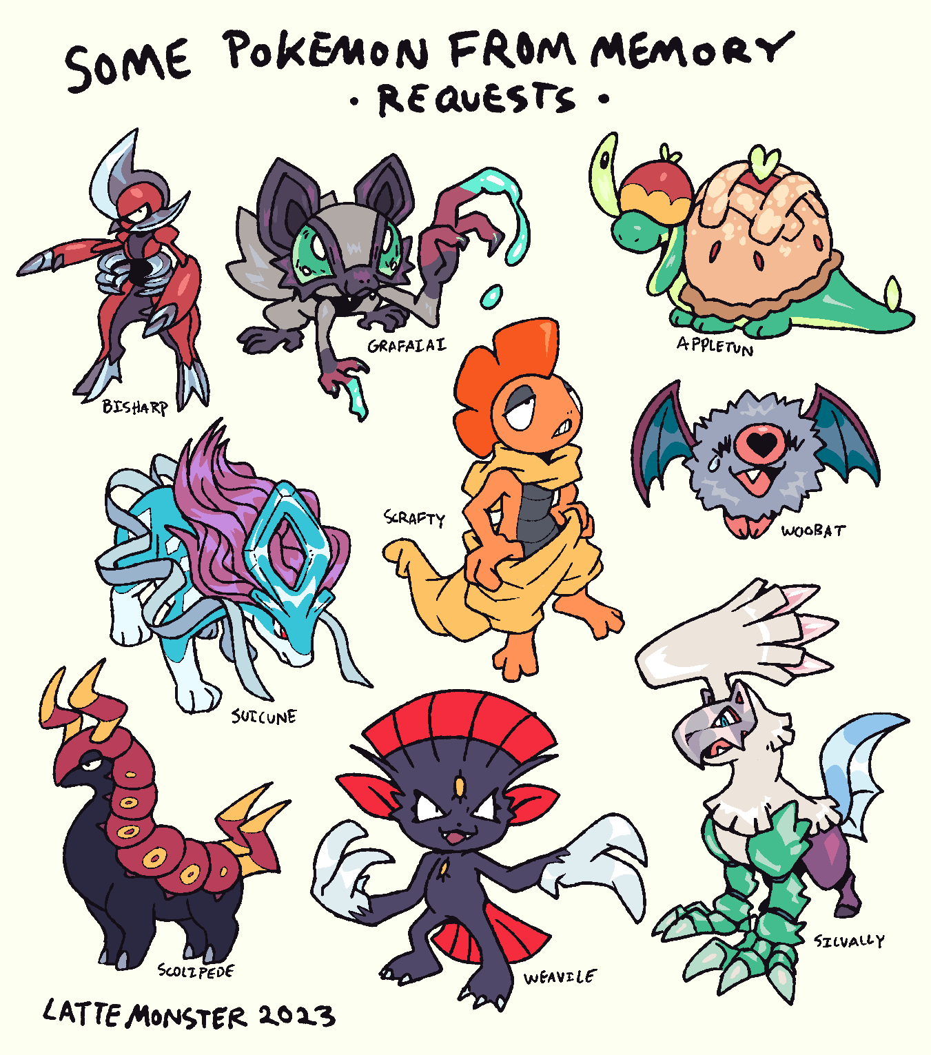 Pokemon From Memory by @RUUGARUU – Sheezy.Art