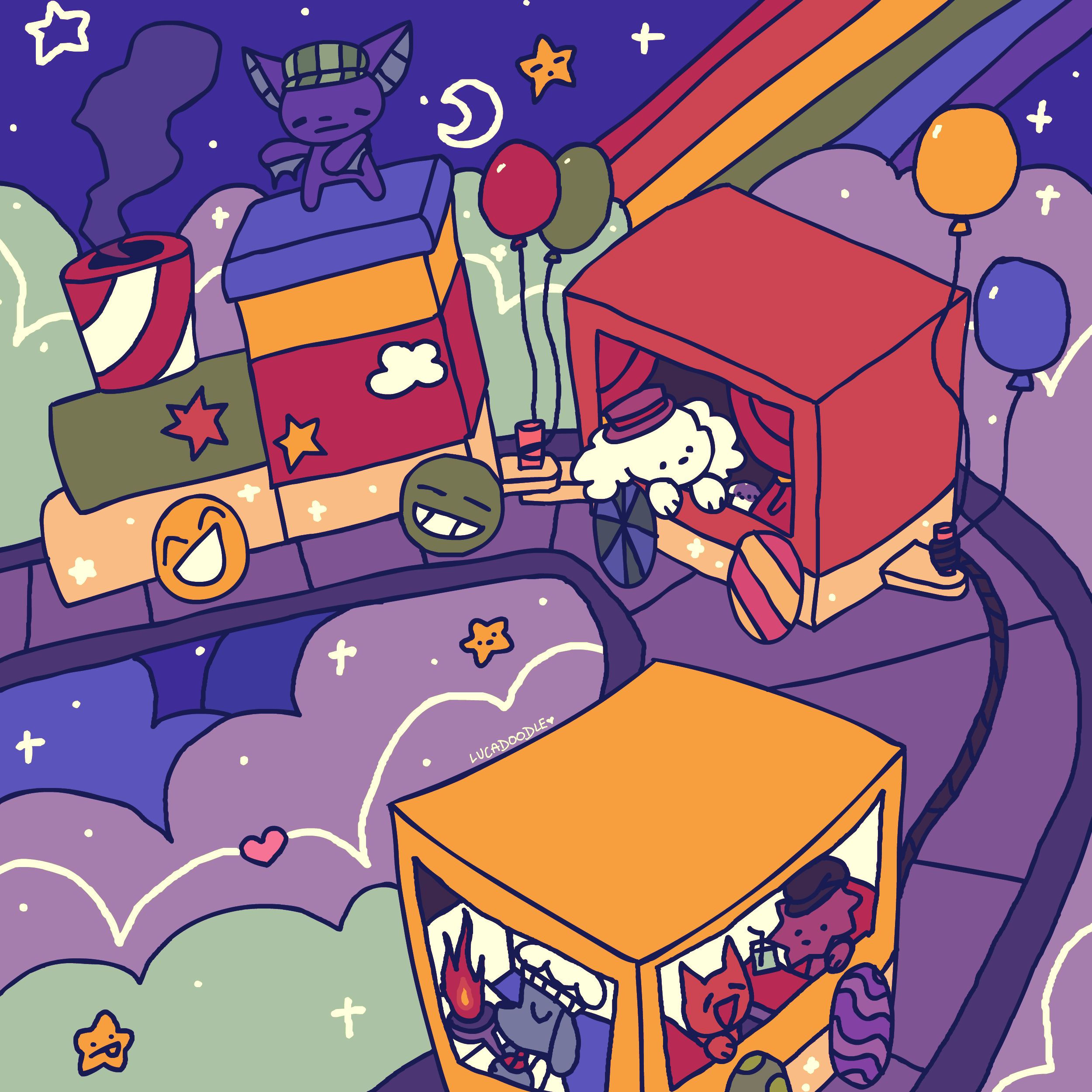 ALL ABOARD THE PARTY TRAIN by @cinnapuppy – Sheezy.Art
