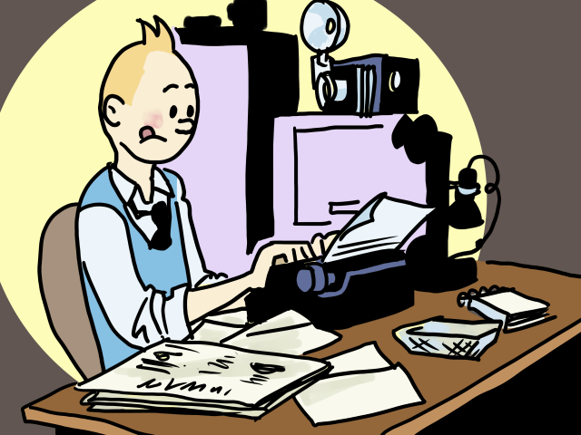 Tintin, the journalist by @PerKGrok – Sheezy.Art