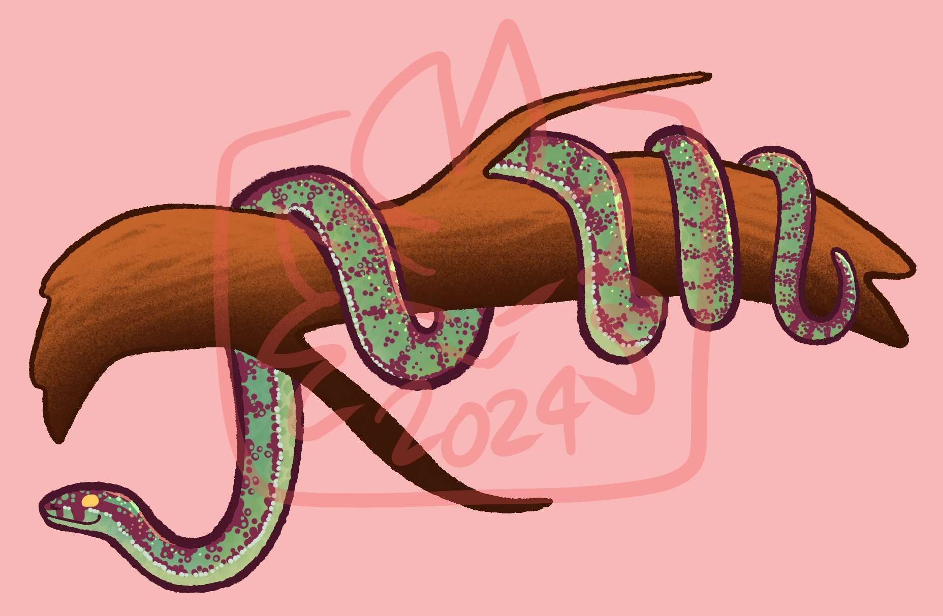 Beautiful Pit Viper (Sticker) by @Dino_Den – Sheezy.Art