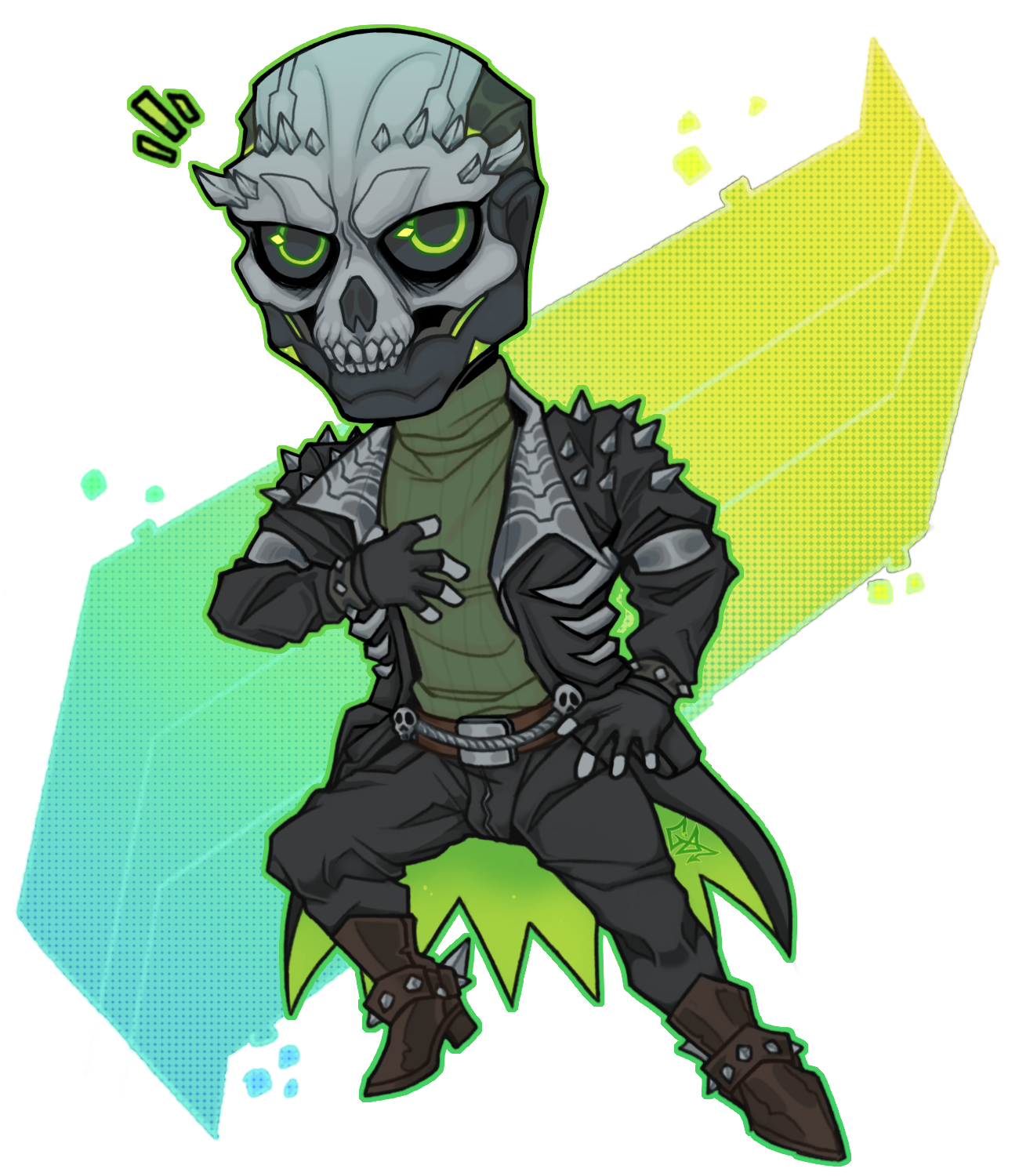 Green Skeletons [Trade] by @GreaserDemon – Sheezy.Art