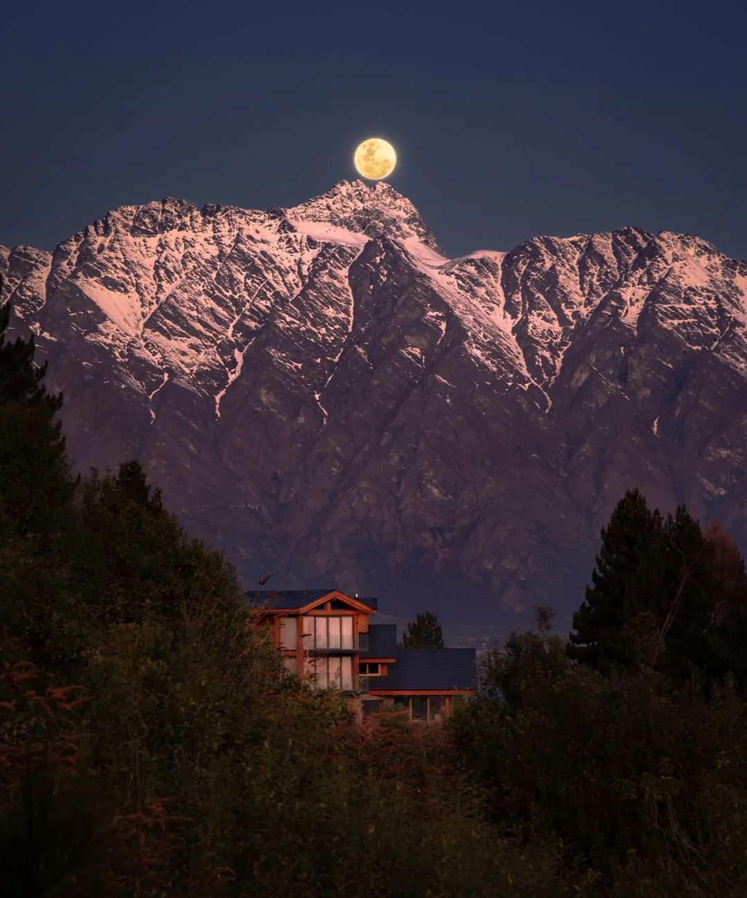 Full Moon Rising Over The Remarkables New Zealand 2 by @AJAstroPhoto ...