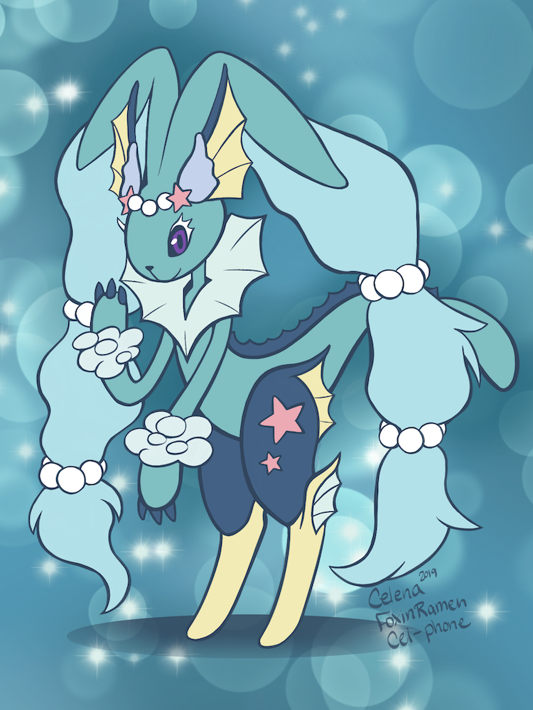Pokemon Fusion - Bunny of Pearls (2019) by @CallsatMidnight – Sheezy.Art