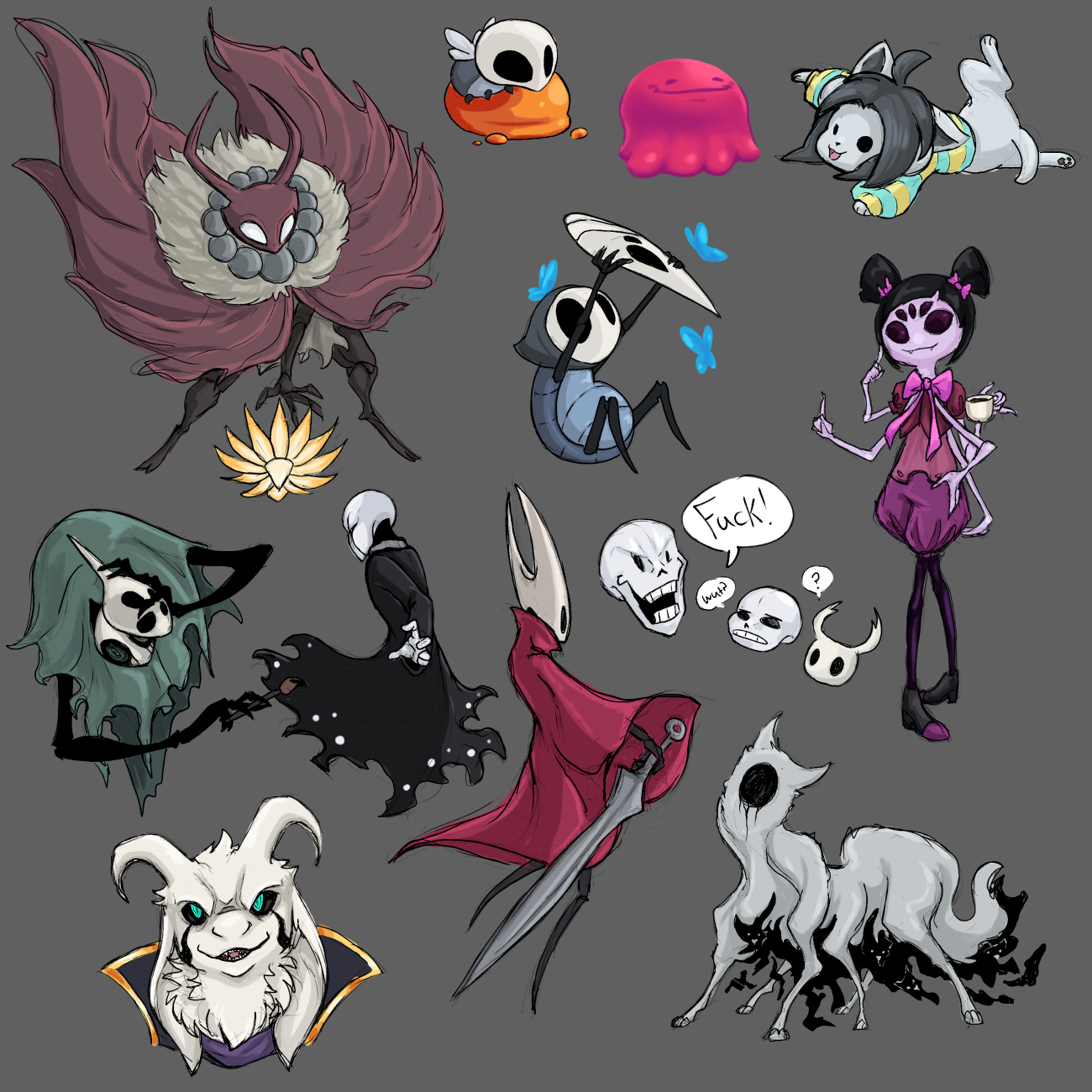 Undertale x Hollow Knight Doodles by @TheJessofMess – Sheezy.Art