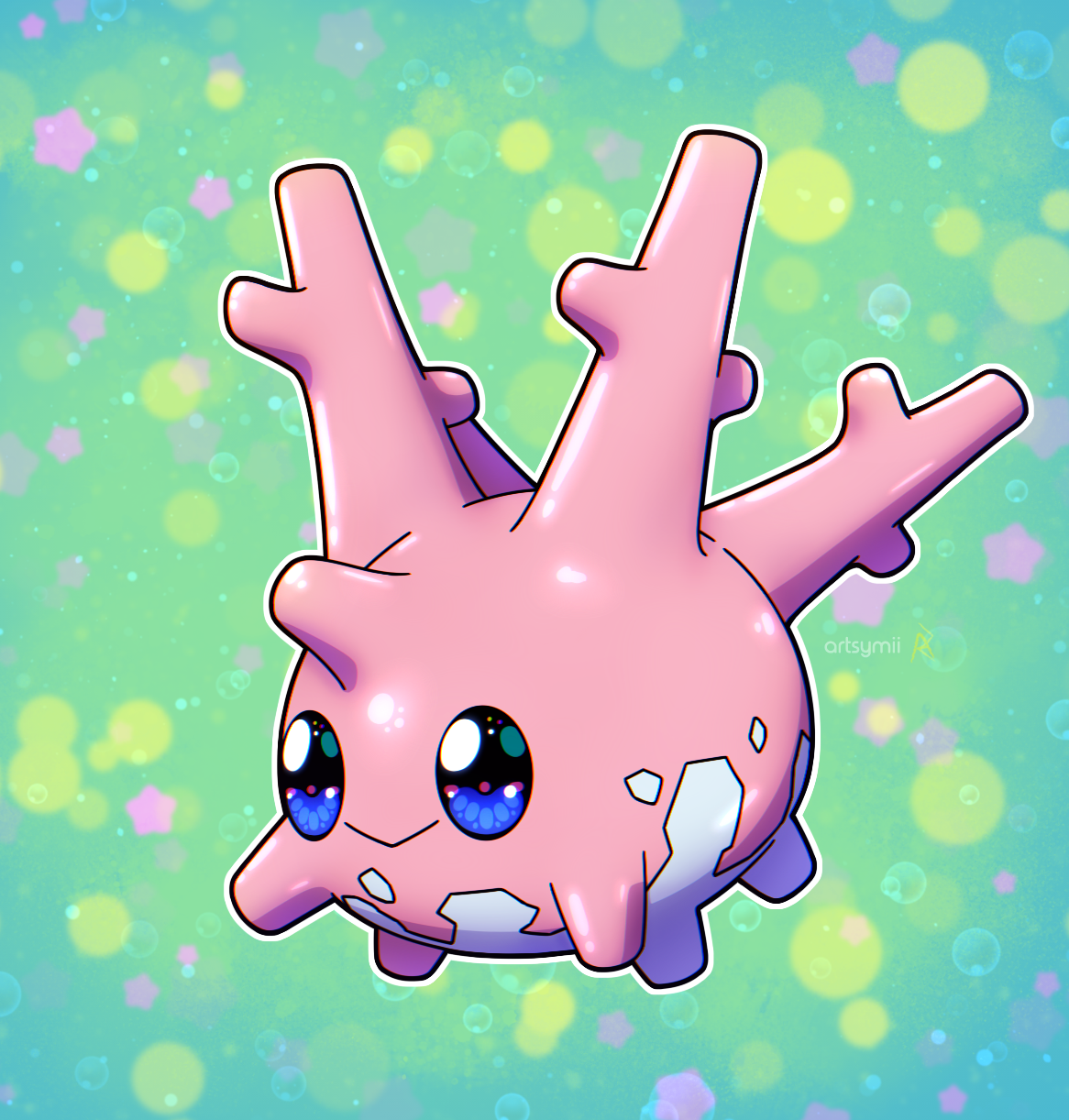 Chibi Pokemon - Corsola by @artsymii – Sheezy.Art