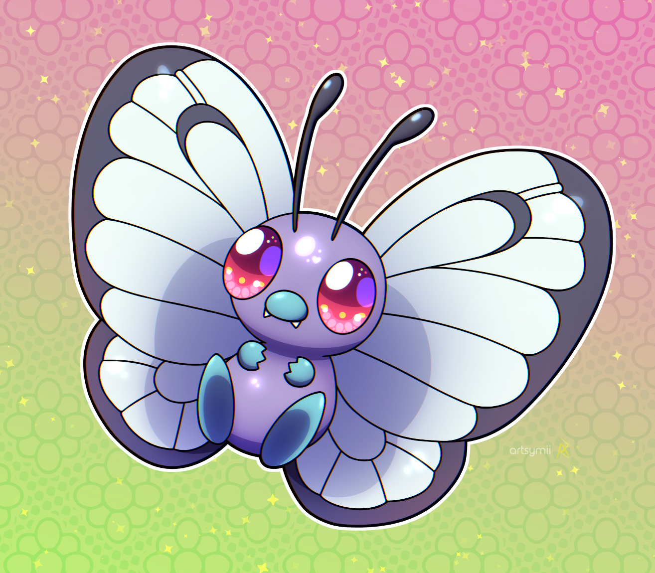 Chibi Pokemon - Butterfree by @artsymii – Sheezy.Art