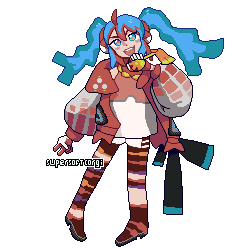 Fire Miku by @SuperSoftCorgi – Sheezy.Art