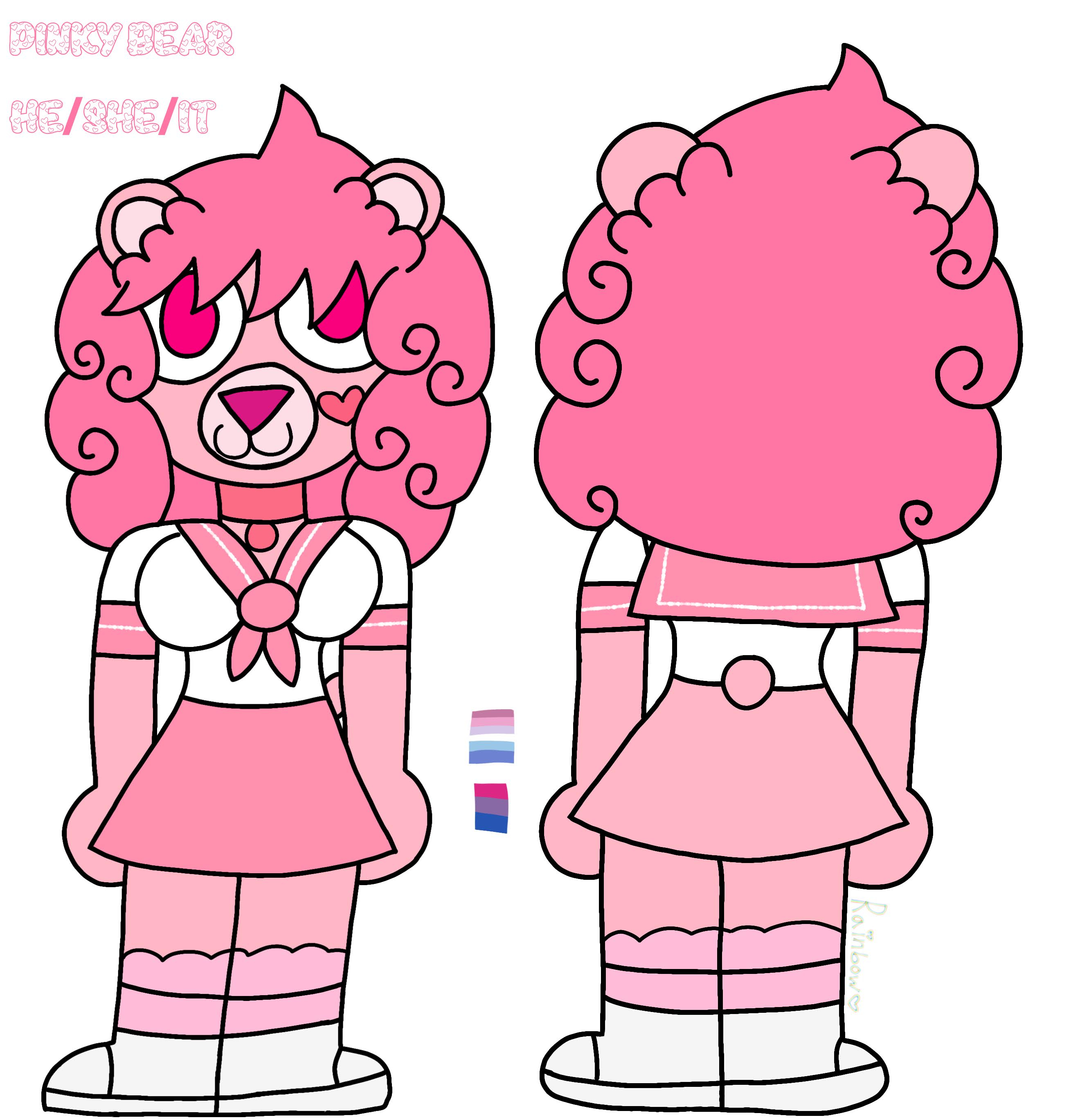 Pinky Bear Reference sheet by @RainbowDoggieUnicorn – Sheezy.Art