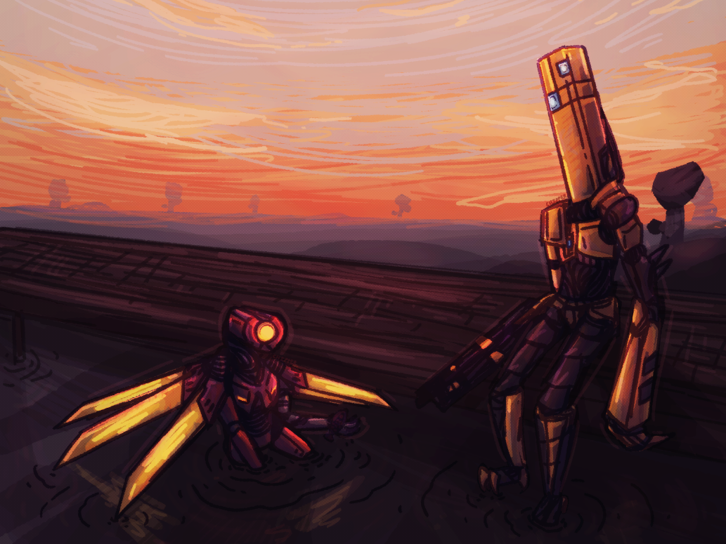 V2 and Swordsmachine in 5-S by @ChipperCrow – Sheezy.Art