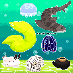 Ocean Creature Pixel Collection by @ShadedPenumbra – Sheezy.Art