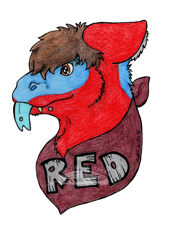 Red - conbadgeexchange by @MAZZ – Sheezy.Art