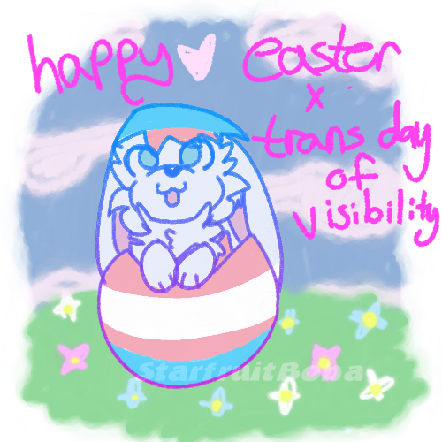 happy easter and trans day of visibility! by @StarfruitBoba – Sheezy.Art