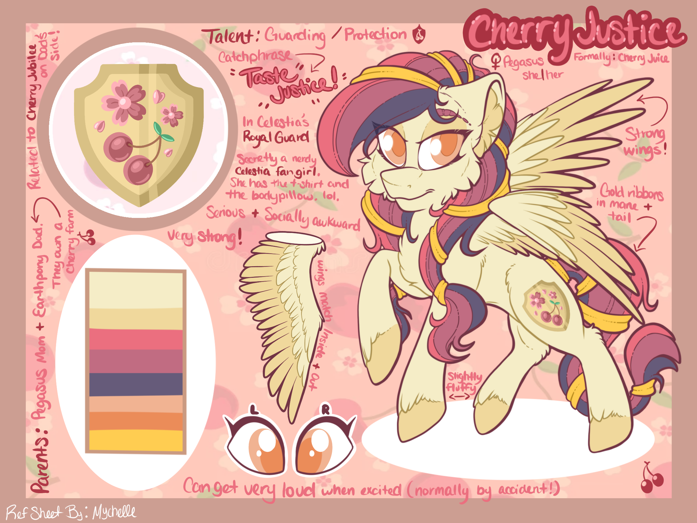 MLP OC Ref Sheet: Cherry Justice by @Mychelle – Sheezy.Art