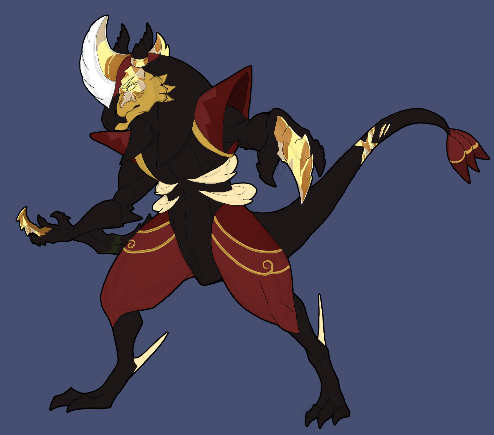 Golden Clawed Warrior- Commission by @blueharuka – Sheezy.Art
