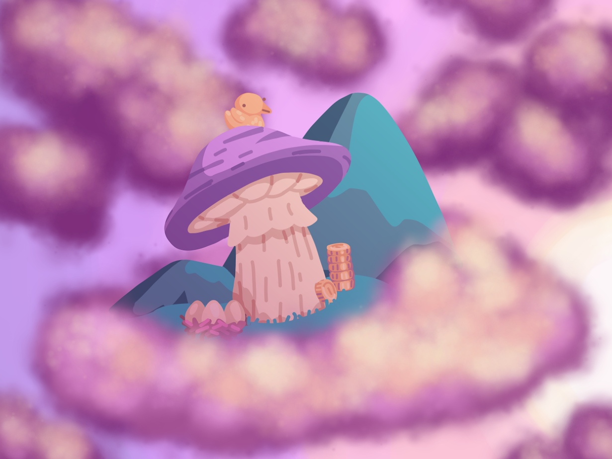 mushroom island in the sky by @HeyImBANI – Sheezy.Art