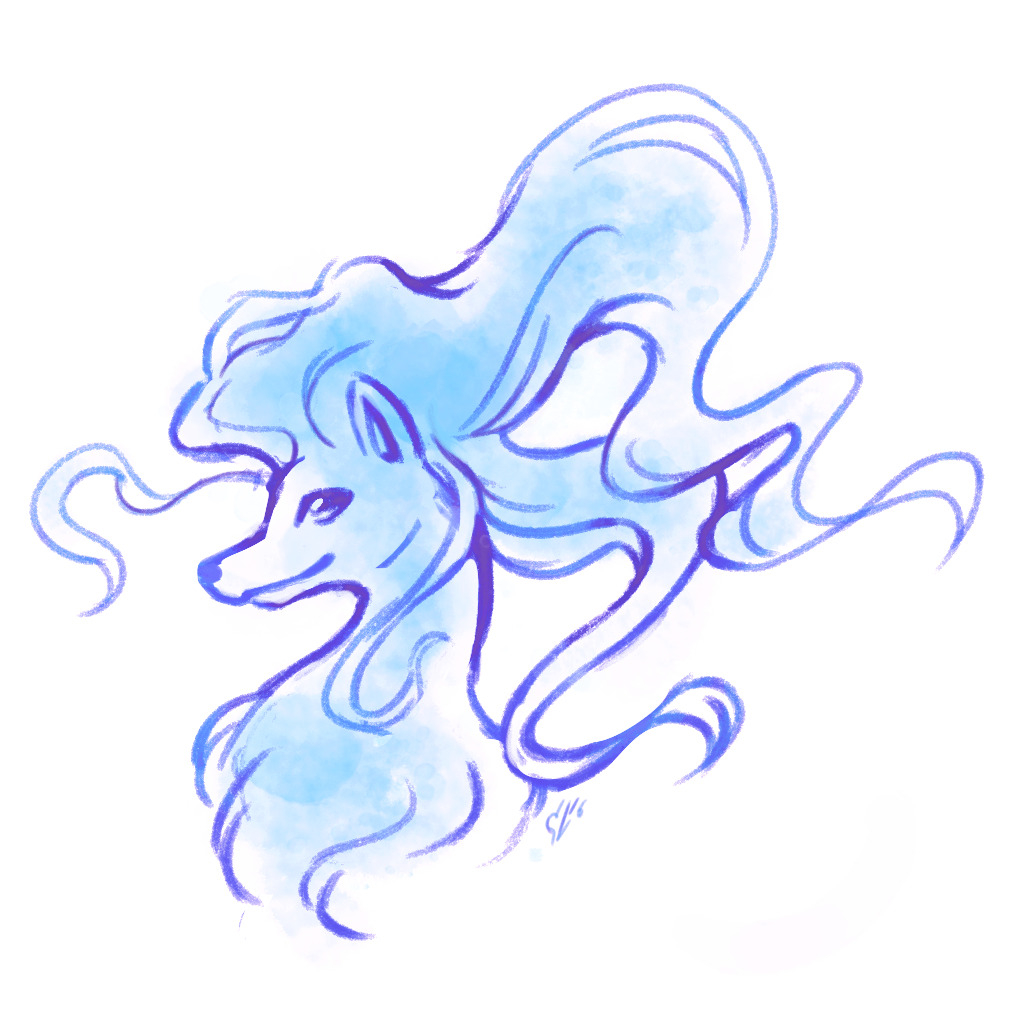 Alolan Ninetales (2016) by @mooncritter – Sheezy.Art