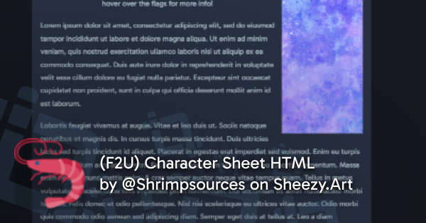 (F2U) Character Sheet HTML by @Shrimpsources – Sheezy.Art