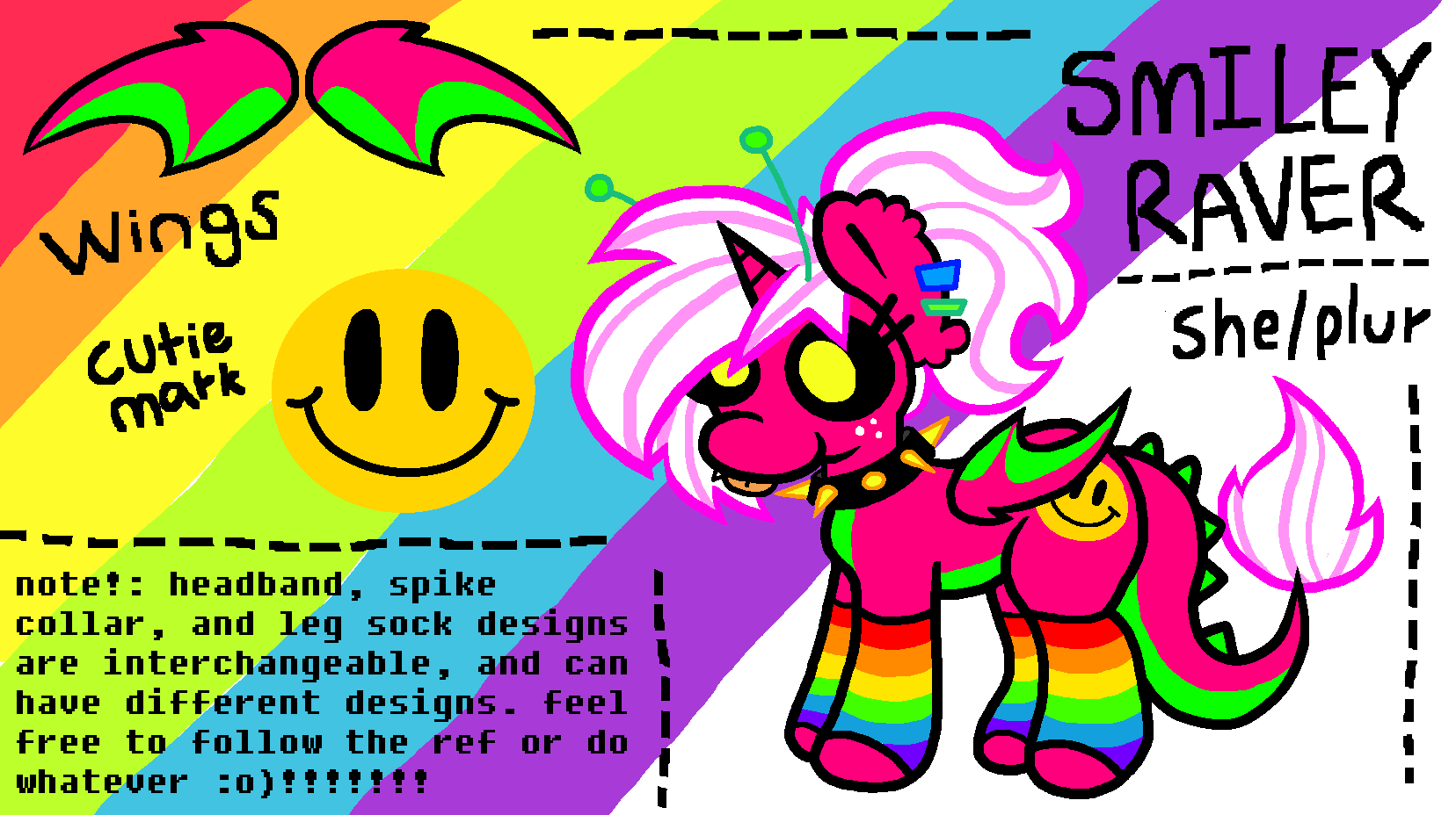(2022) smiley raver refsheet by @cal_alidocious – Sheezy.Art