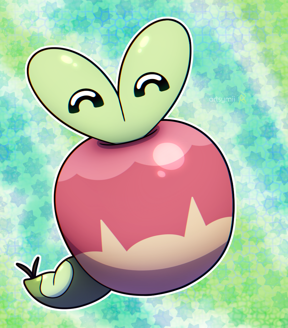 Chibi Pokemon - Applin by @artsymii – Sheezy.Art