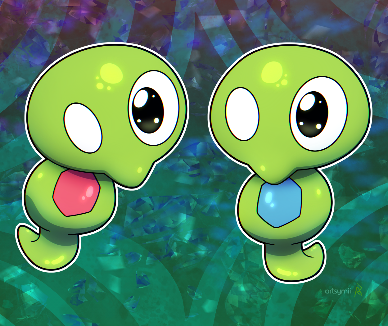 Chibi Pokemon - Zygarde Cores by @artsymii – Sheezy.Art