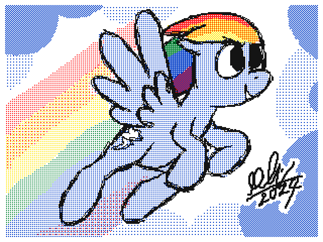 Rainbow Dash Flipnote 3D Drawing by @panoramhusky – Sheezy.Art