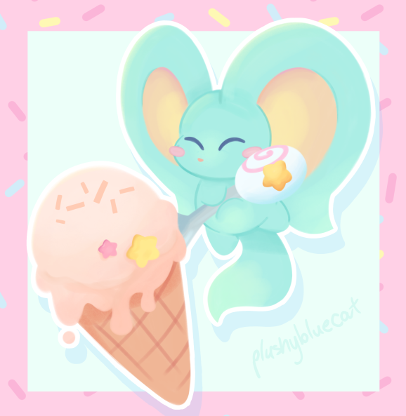Elflin & Ice Cream by @plushybluecat – Sheezy.Art