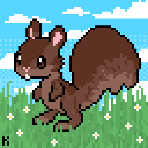 Pixel Squirrel! by @DaypeepPlushies – Sheezy.Art