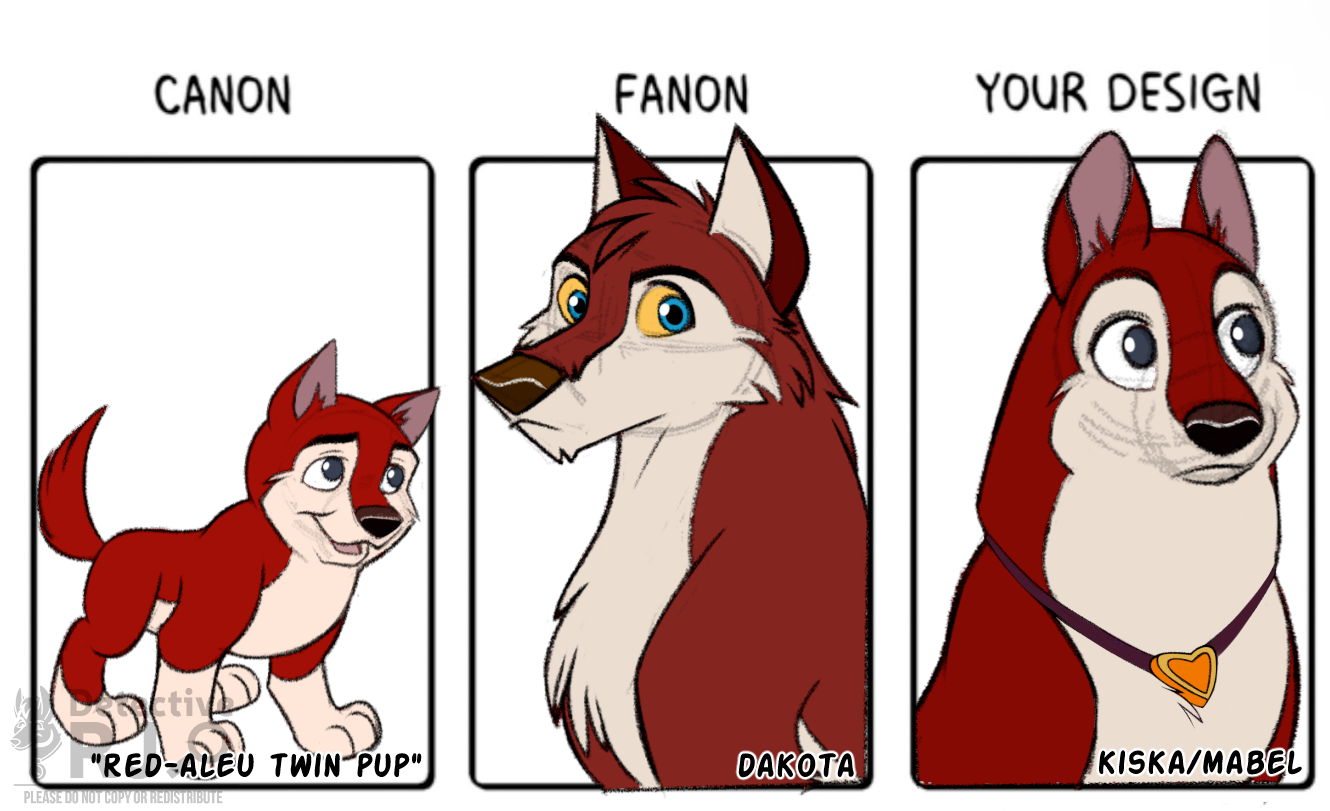 Design Meme: Balto's Red Aleu Twin Pup by @DetectiveRJ – Sheezy.Art