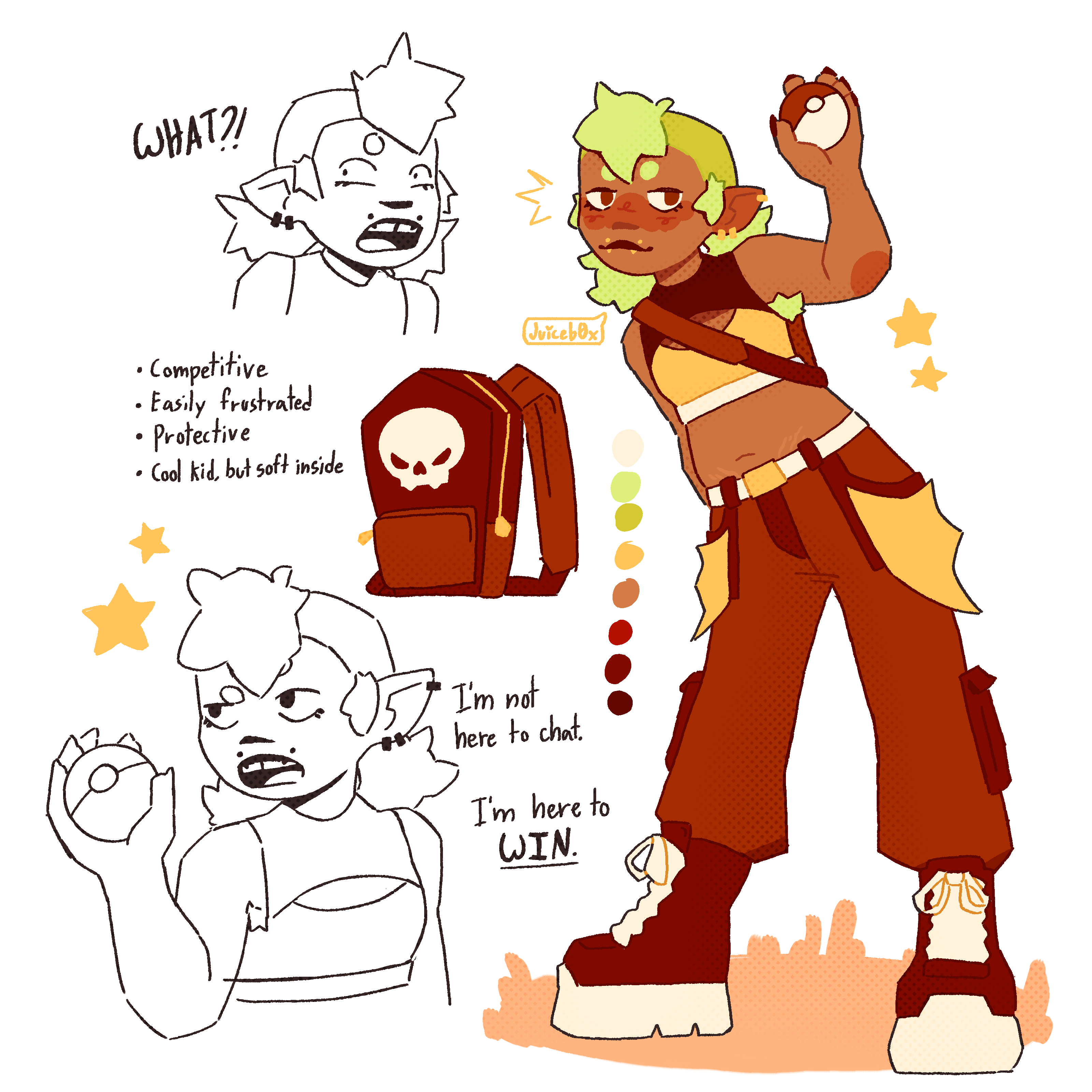 Pokemon Trainer OC Ref :3 by @juiceb0x – Sheezy.Art