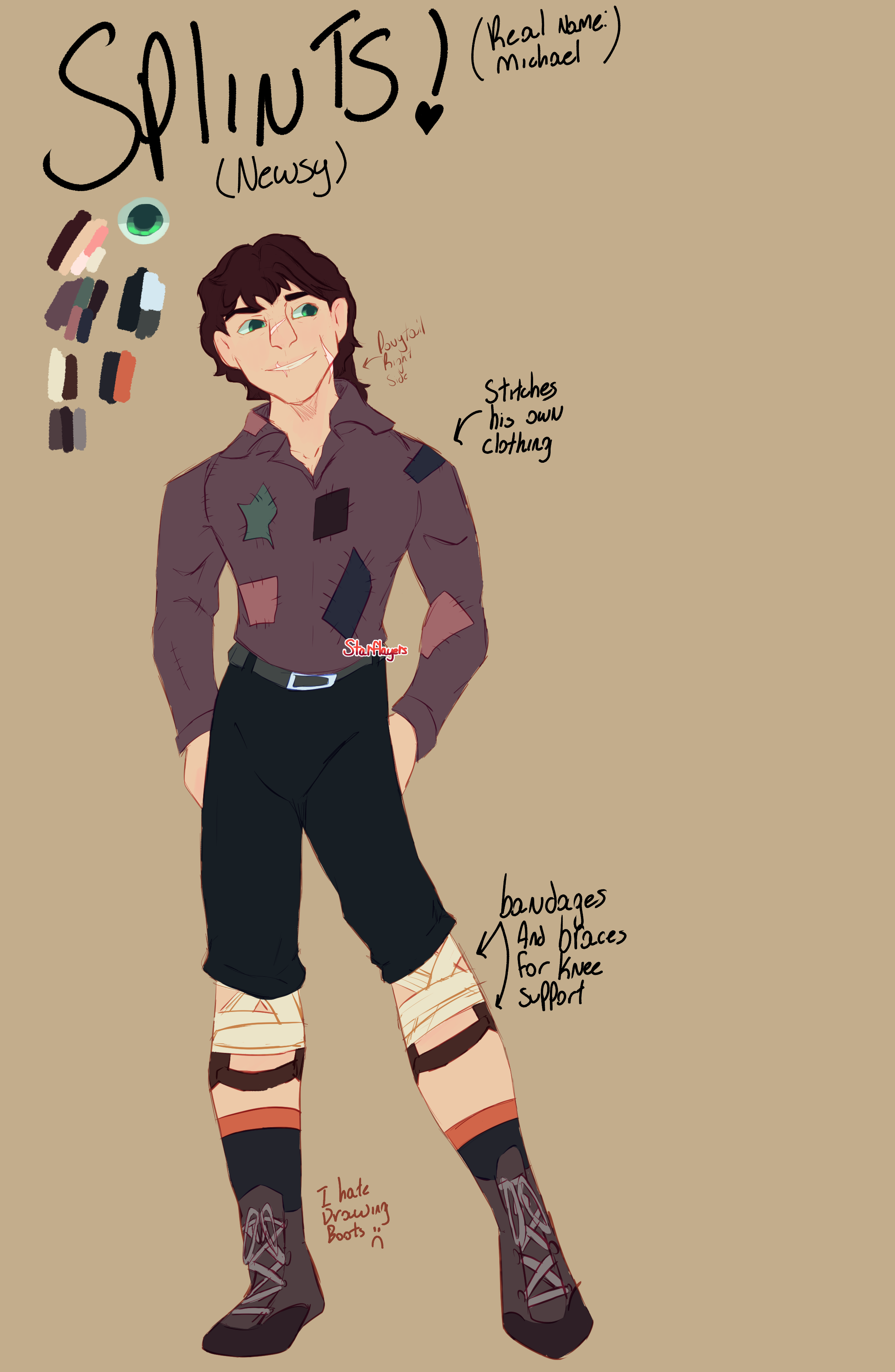 [OC] splints sketch by @starflayers – Sheezy.Art