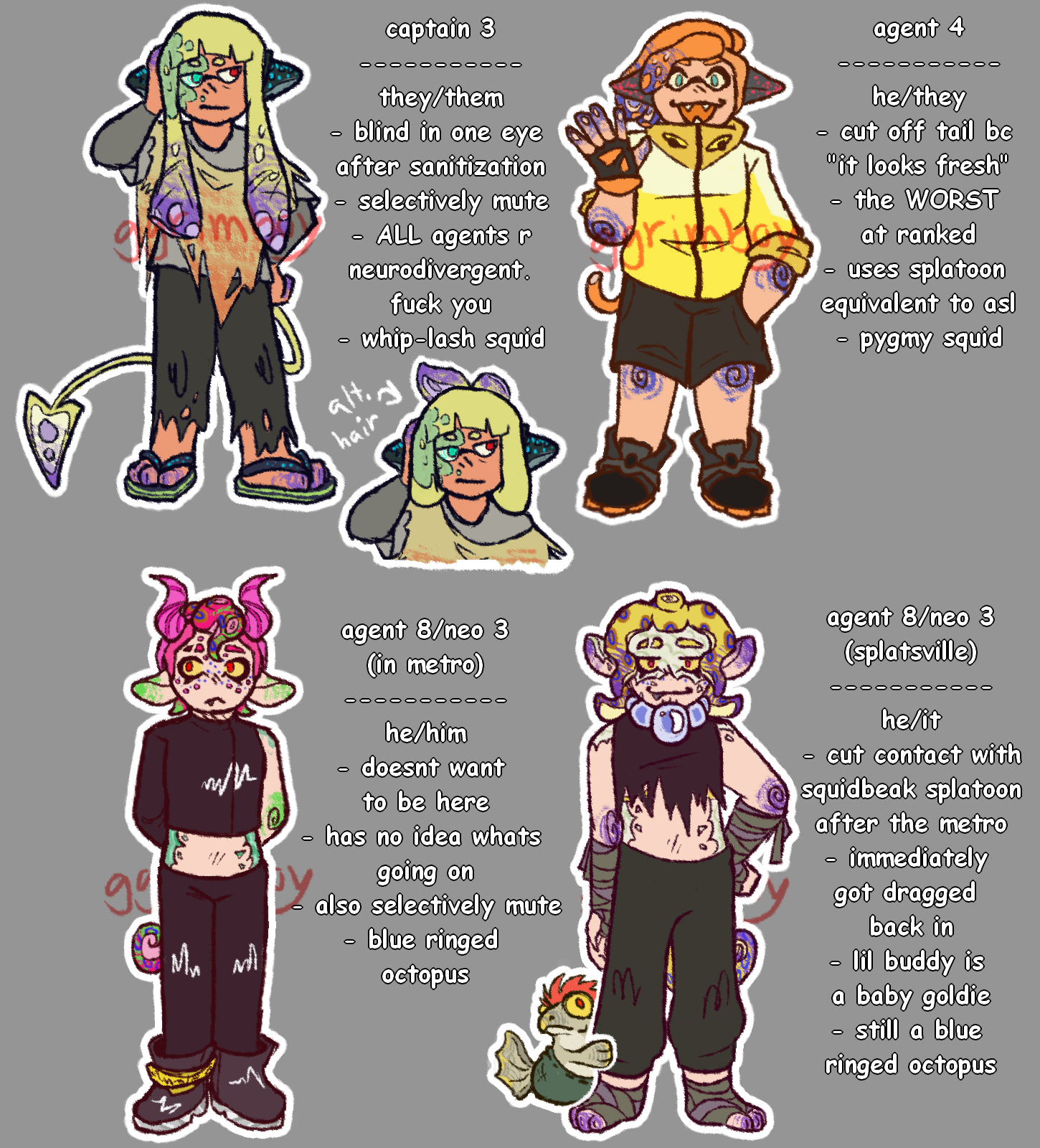 splatoon agent designs by @deadzone – Sheezy.Art