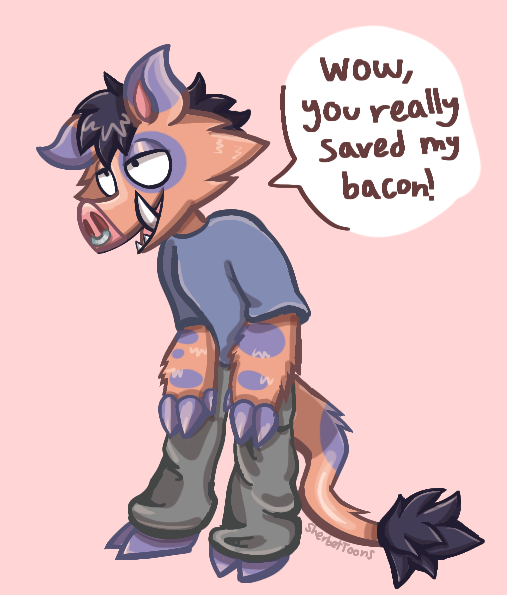 You Really Saved My Bacon by @SherbetToons – Sheezy.Art