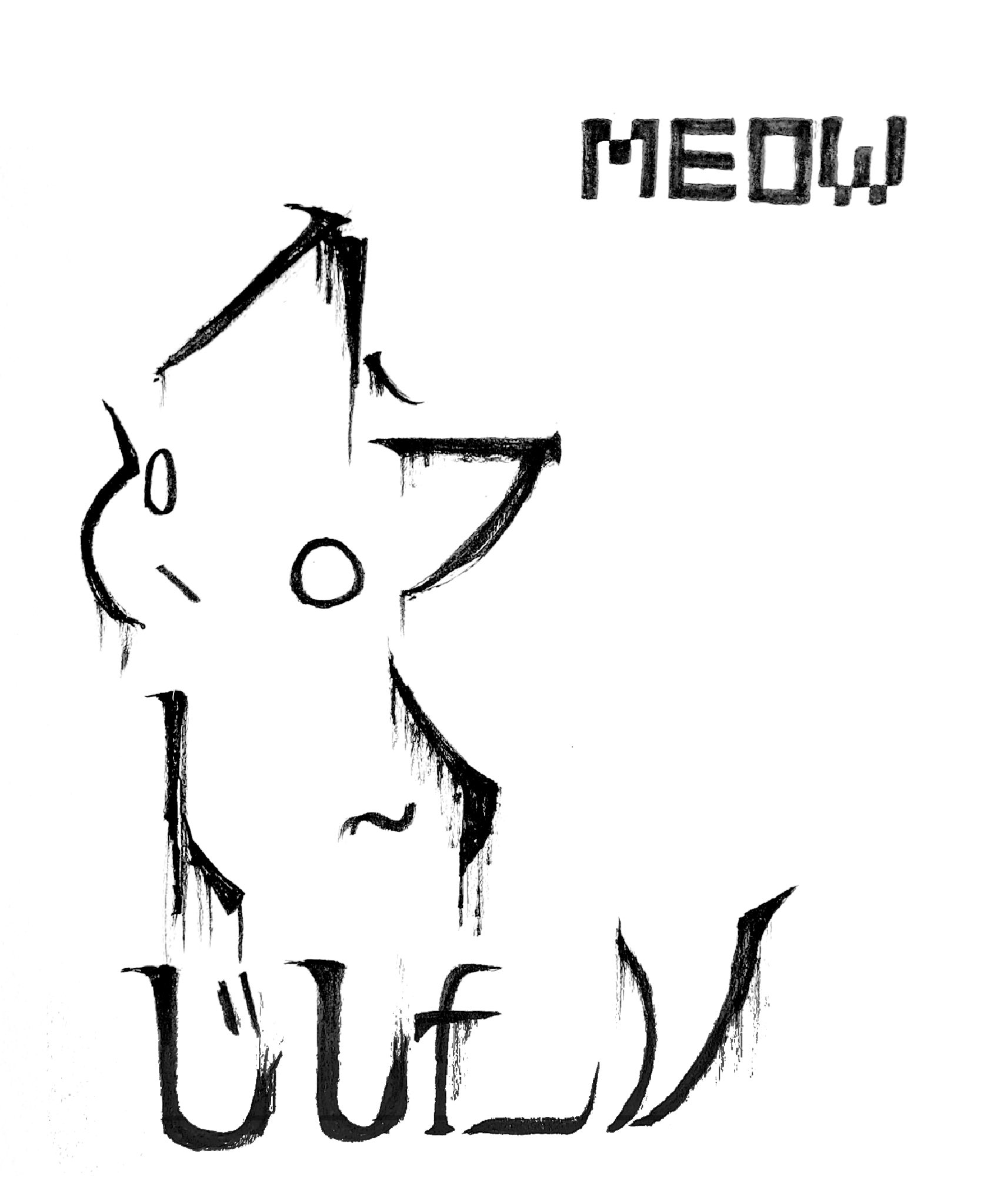 ascii cat ink brush by @monoflow – Sheezy.Art
