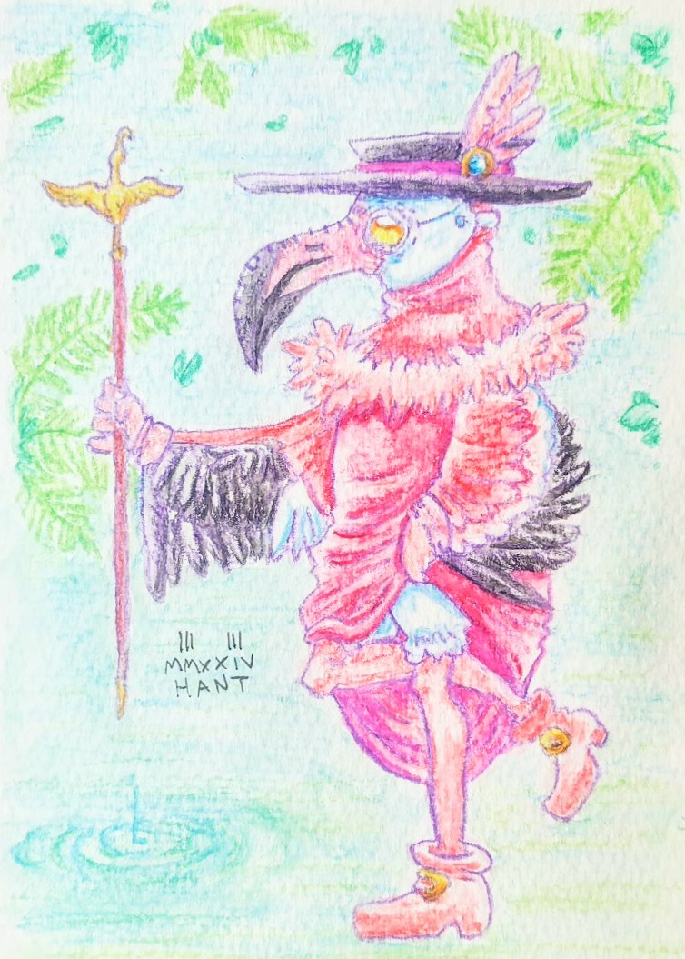 Flamingo Plague Doctor by @hant – Sheezy.Art