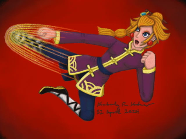 Legendary Dragon Kick (Kung Fu Peach) by @LuckyNumber113 – Sheezy.Art