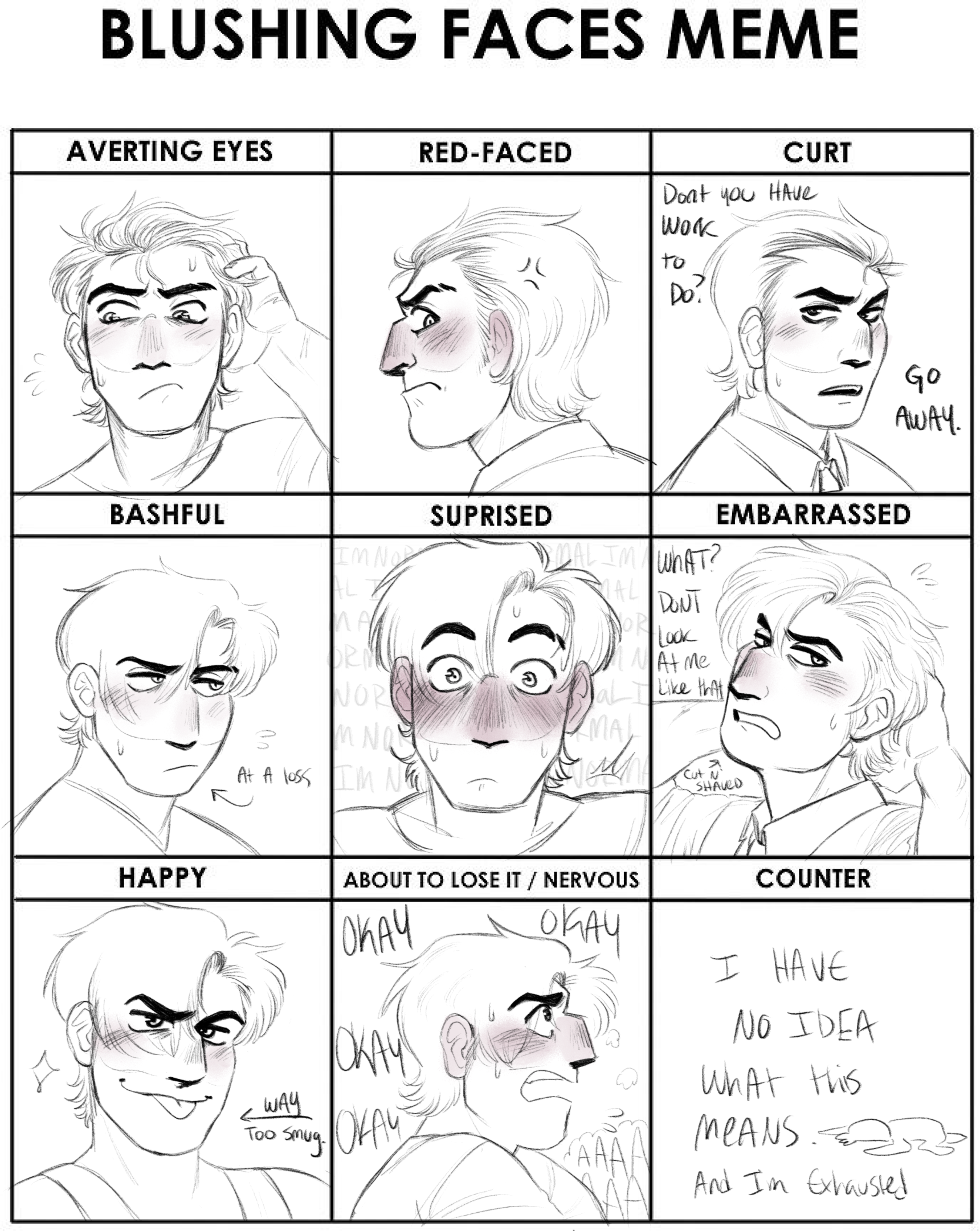 Blushing Faces Meme (Ellis) by @Ellteo – Sheezy.Art