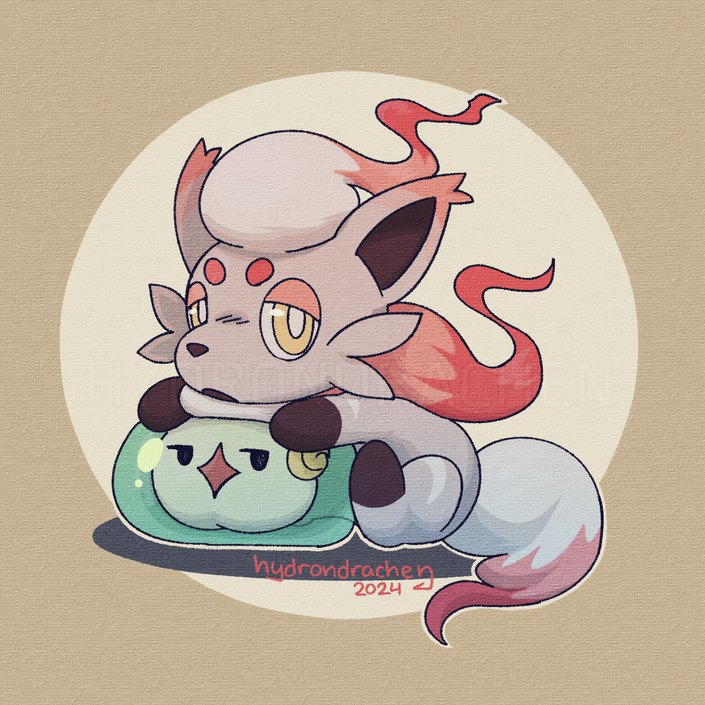 Hisuian Zorua and Solosis by @Hydron – Sheezy.Art