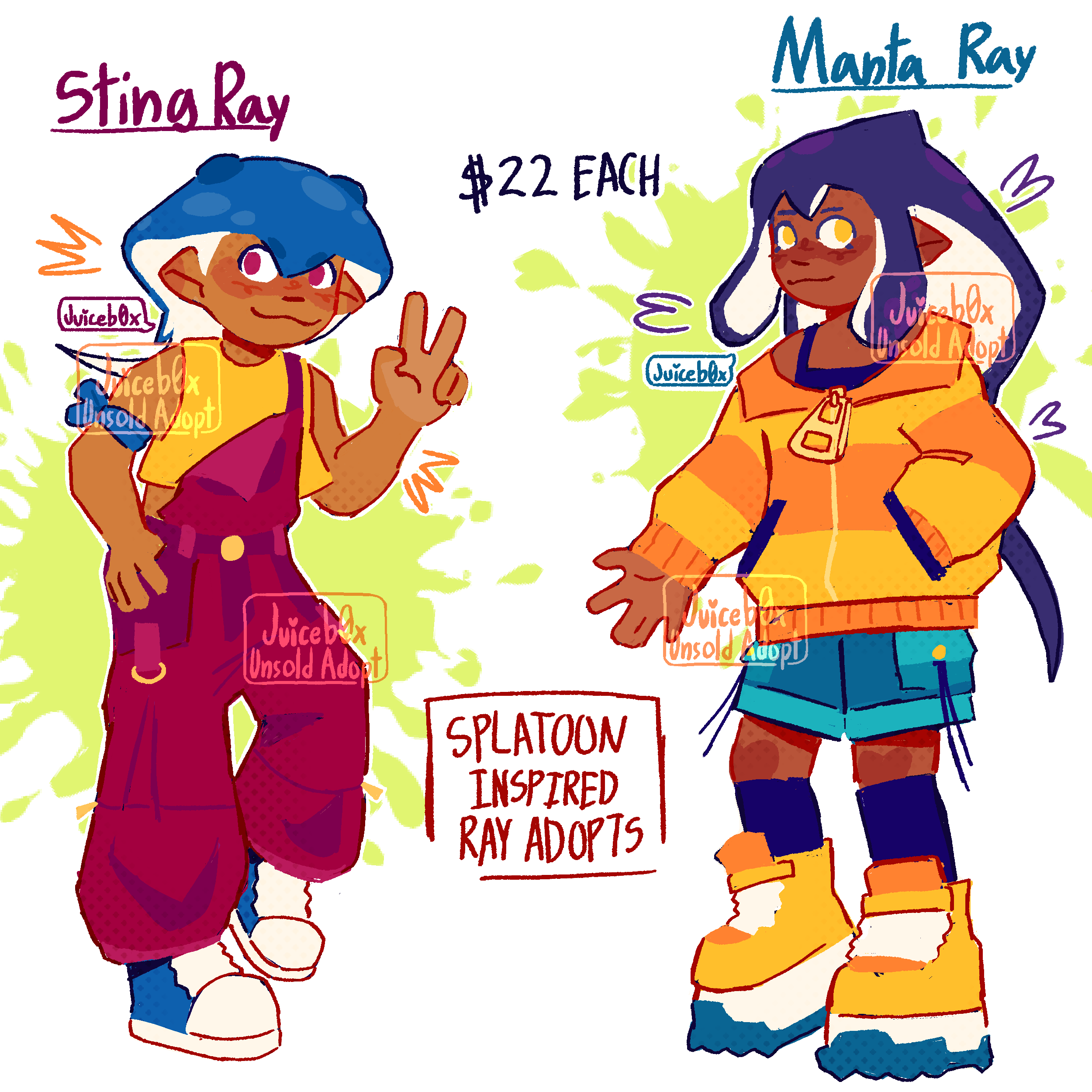 Splatoon Designs!! by @juiceb0x – Sheezy.Art