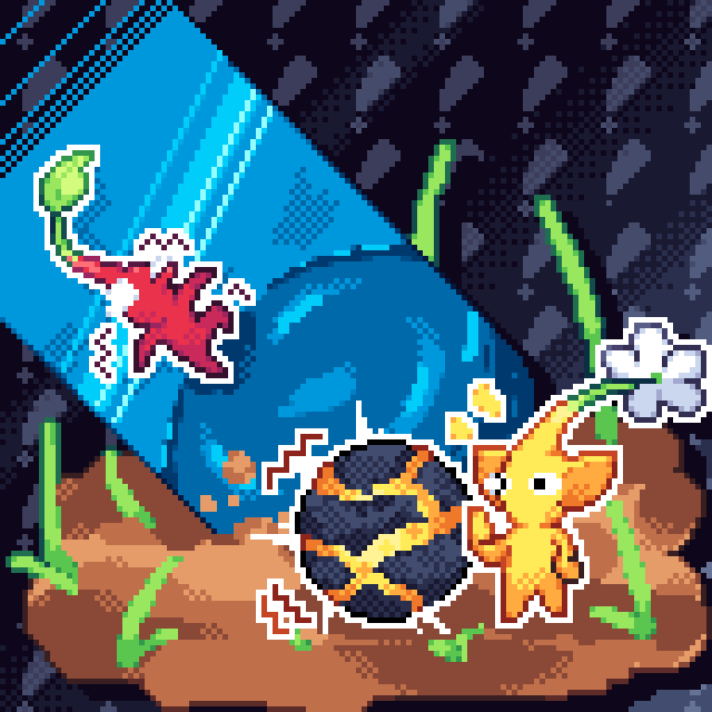 Pikmin pixel art by @VictamineD – Sheezy.Art