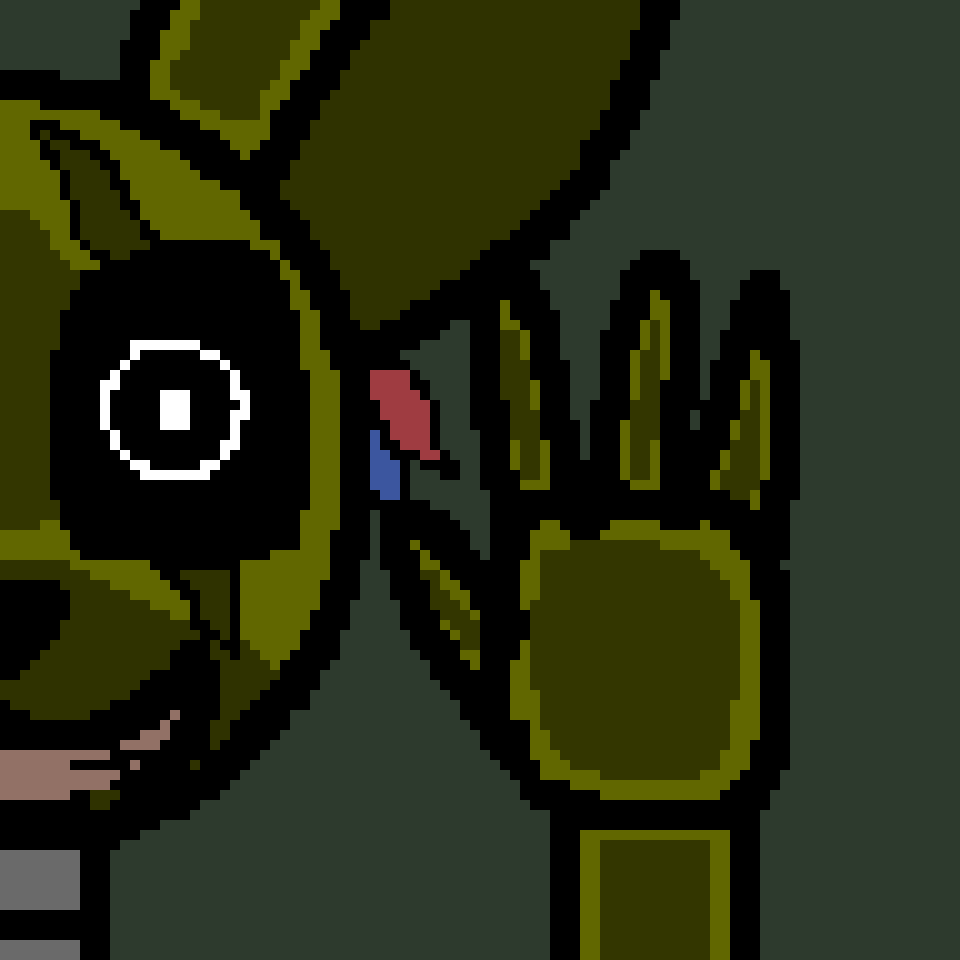 Pixel springtrap by @Cristallun – Sheezy.Art