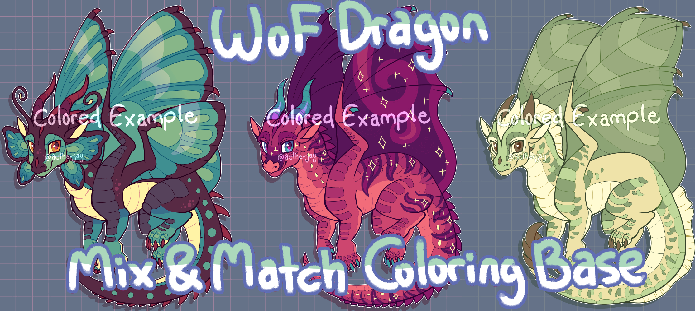 Dragon Mix & Match Coloring Base! by @aetherjay – Sheezy.Art