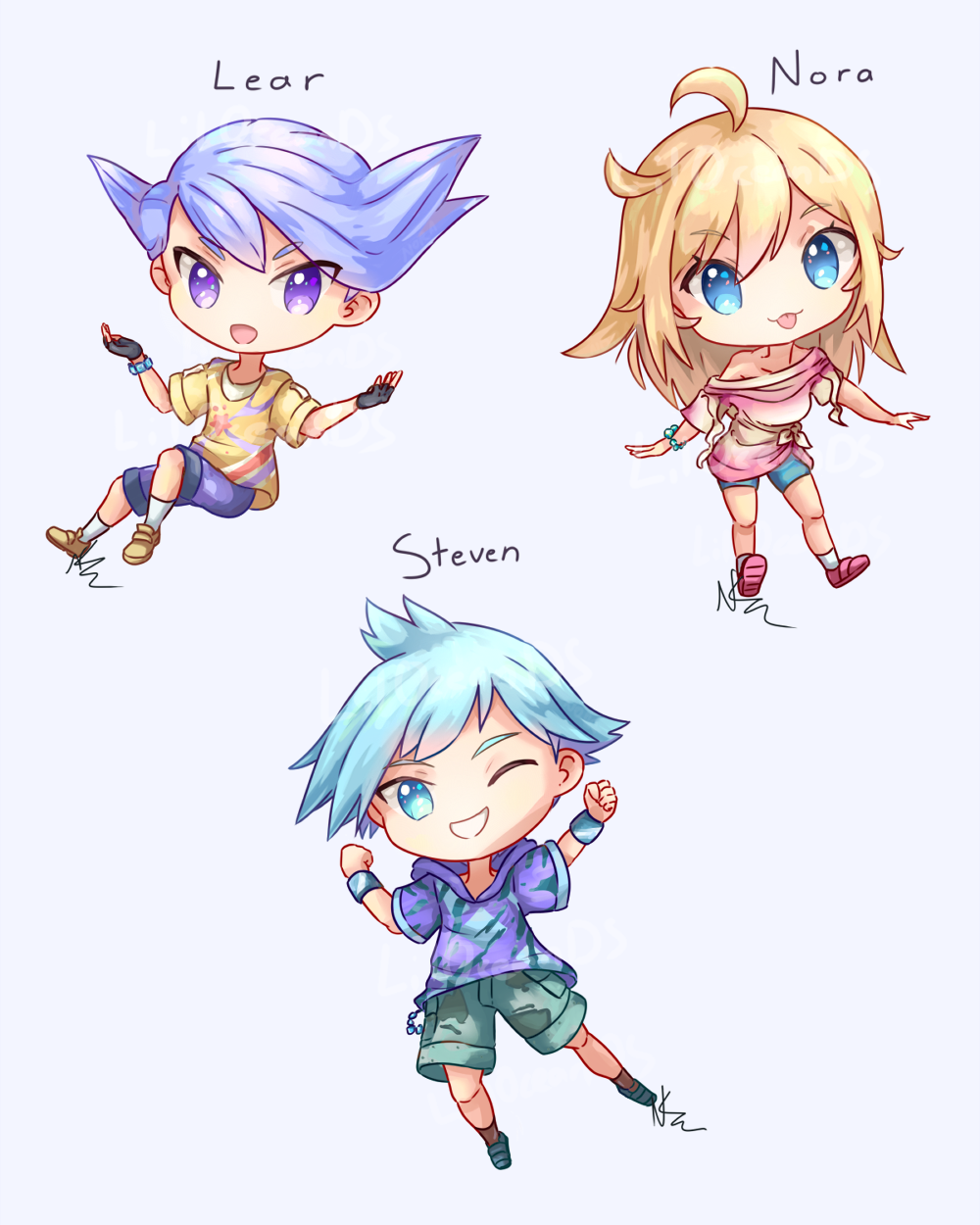 Summer Chibi Trio by @LilOceanDS – Sheezy.Art
