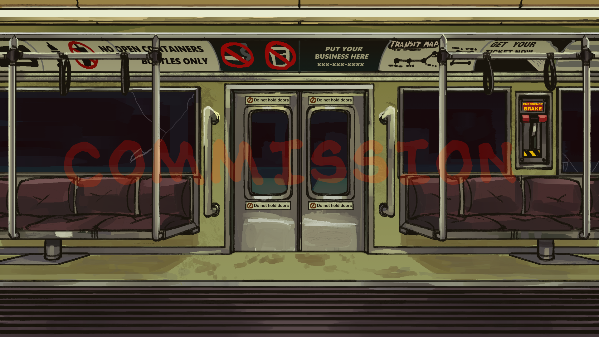 Dingy Subway Car Background by @KuroKomrade – Sheezy.Art
