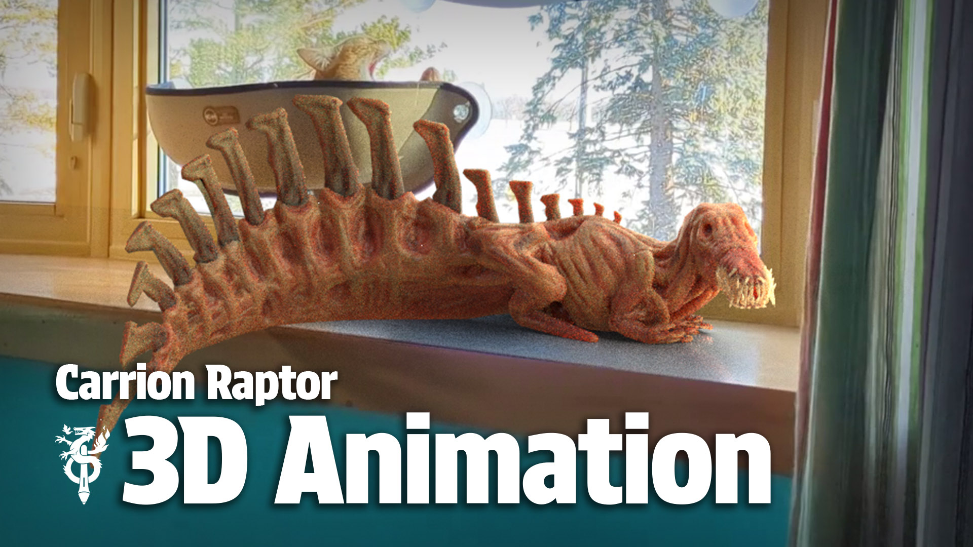 Carrion Raptor In Window VFX Animation by @ADragonSoulArt – Sheezy.Art