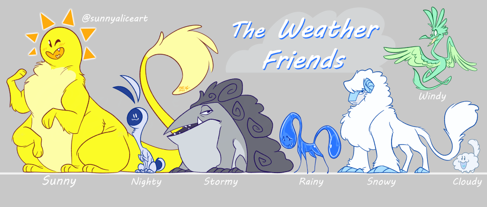 Weather Friends Line-Up by @sunnyaliceart – Sheezy.Art