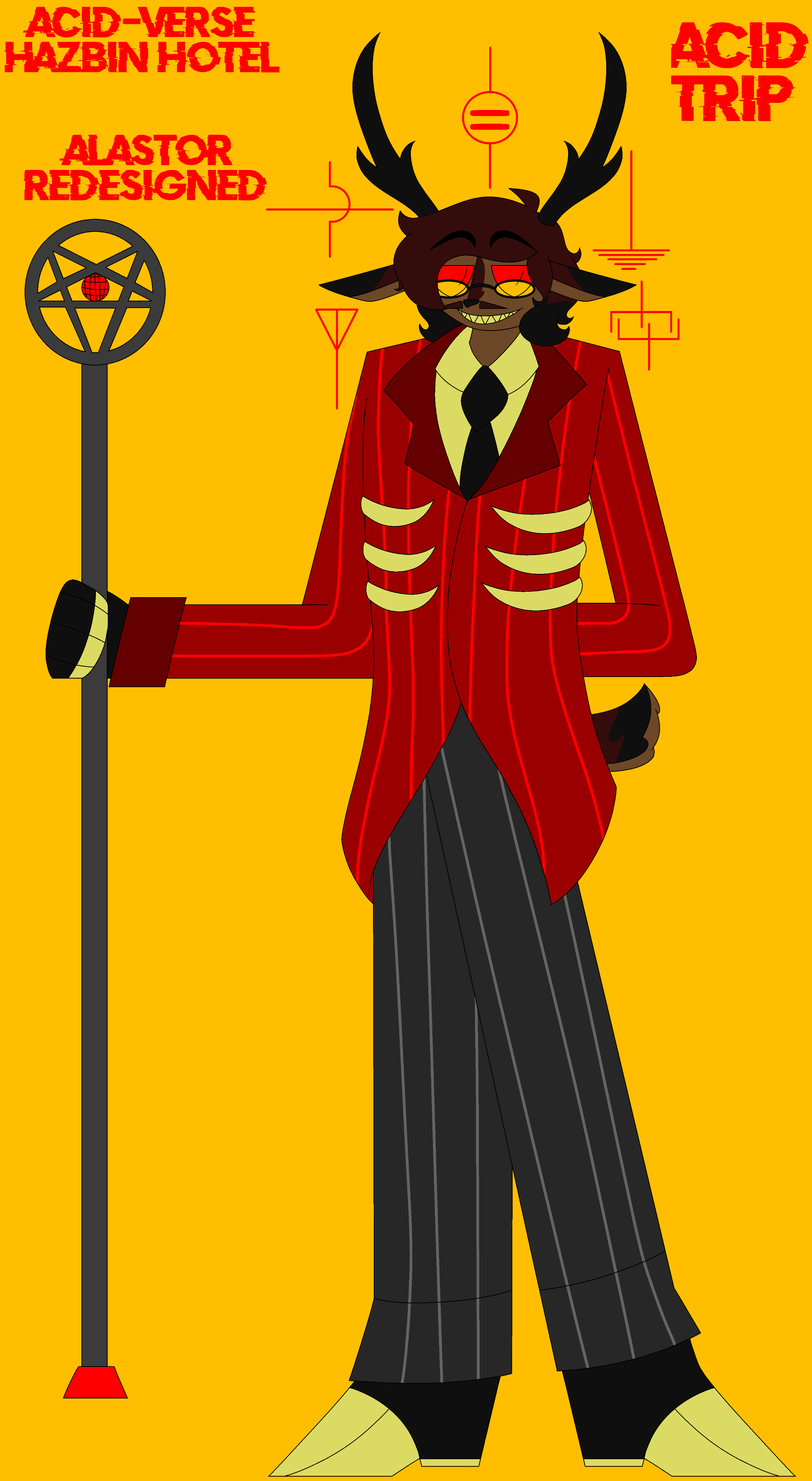 HAZBIN HOTEL CHARACTERS REDESIGN - ALASTOR by @AC1D-TR1P – Sheezy.Art