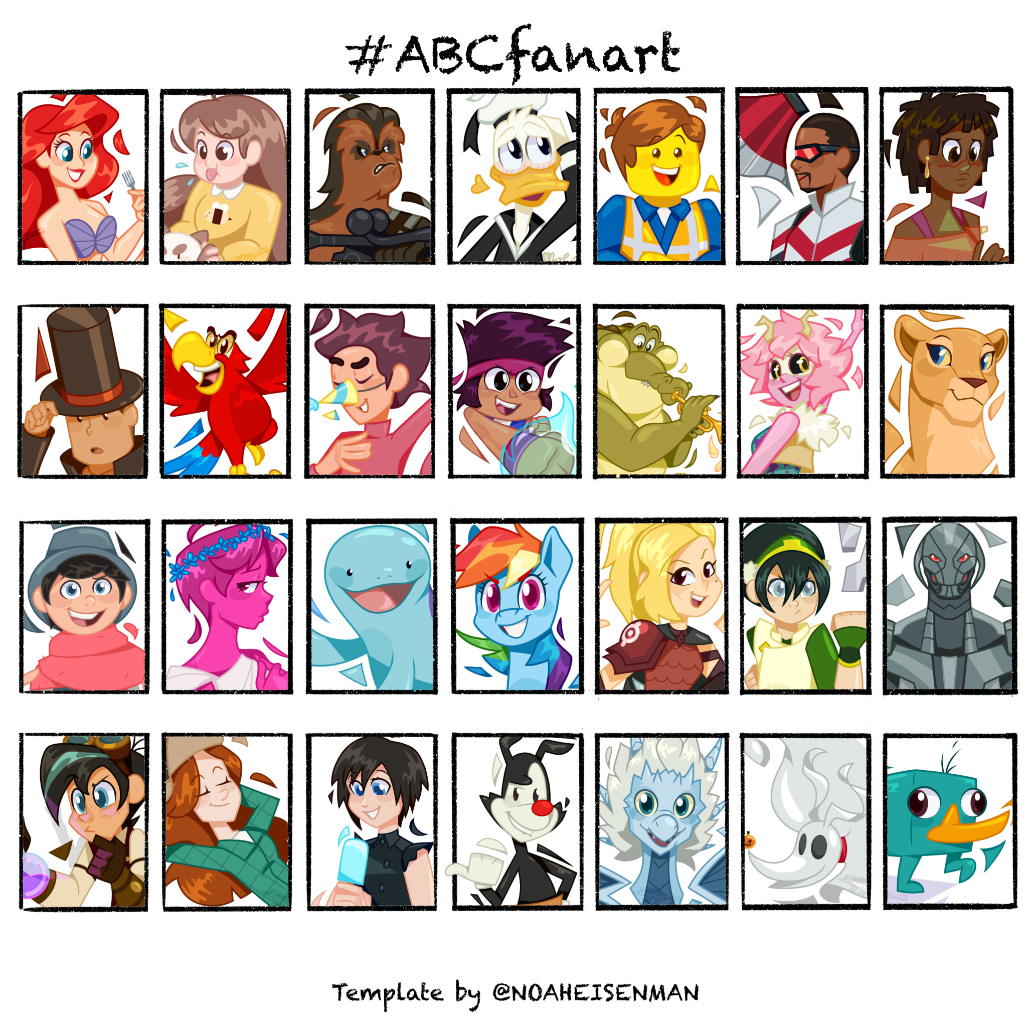 Filled abc fanart chart! by @imaplatypus – Sheezy.Art